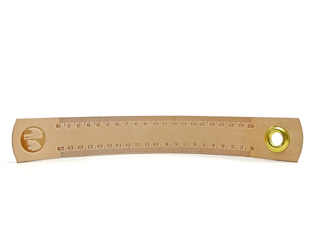 Vickys World Leder Lineal - OX RAW RULER NATURE - 20 cm - Geschenke MAX