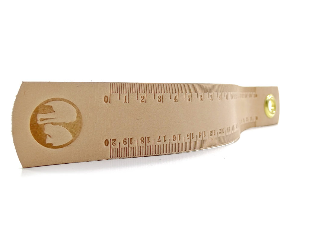 Vickys World Leder Lineal - OX RAW RULER NATURE - 20 cm - Geschenke MAX