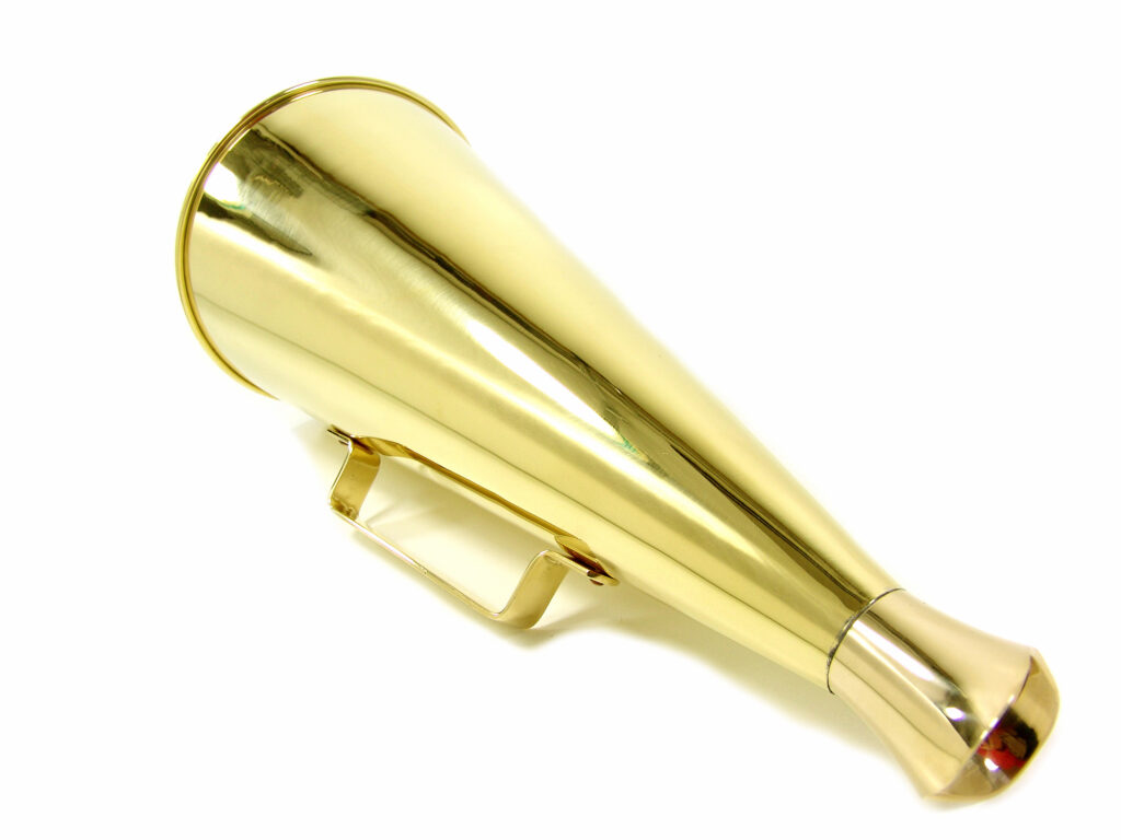 Megaphon Messing - Nostalgie Sprachrohr - Geschenke MAX