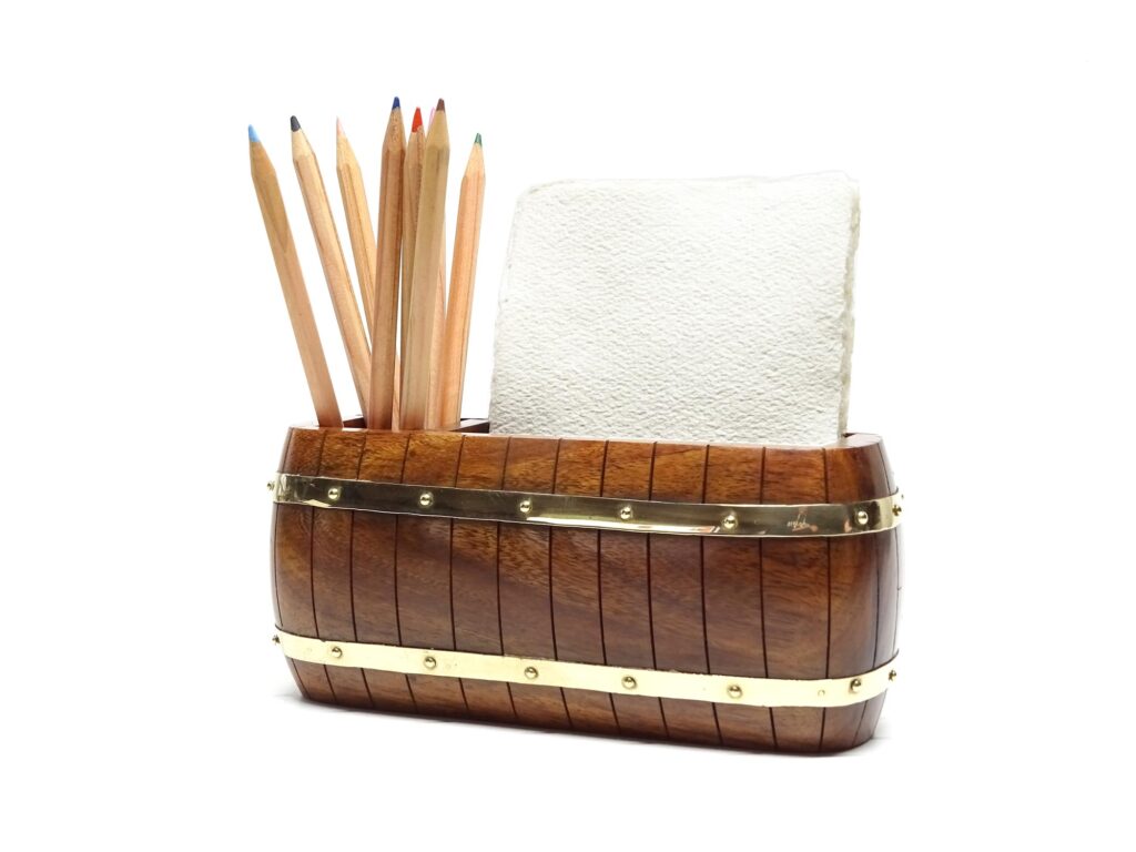 Maritime Stiftebox Zettelbox Holz und Messing - Personalisierbar ...