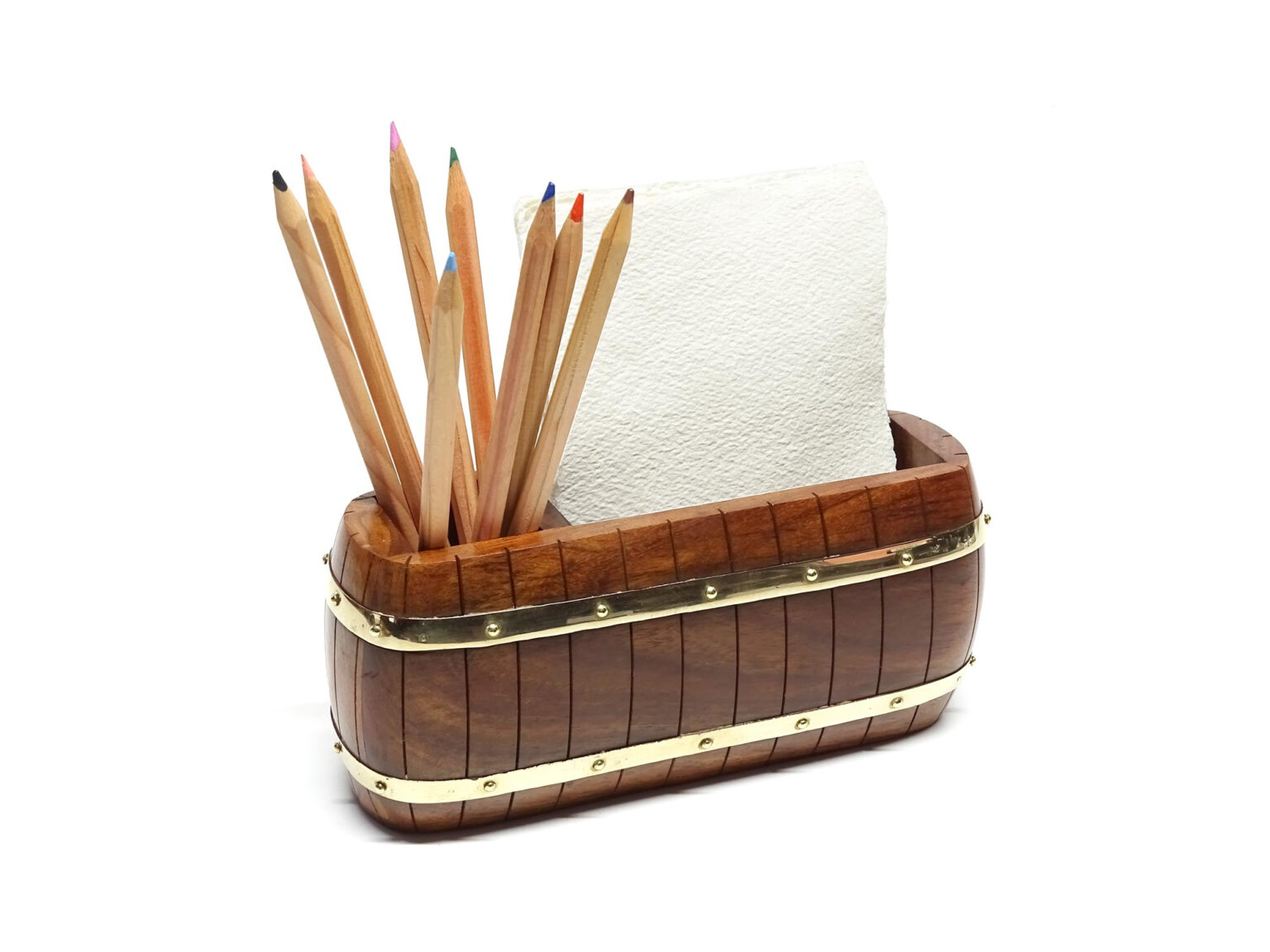 Maritime Stiftebox Zettelbox Holz und Messing - Personalisierbar ...